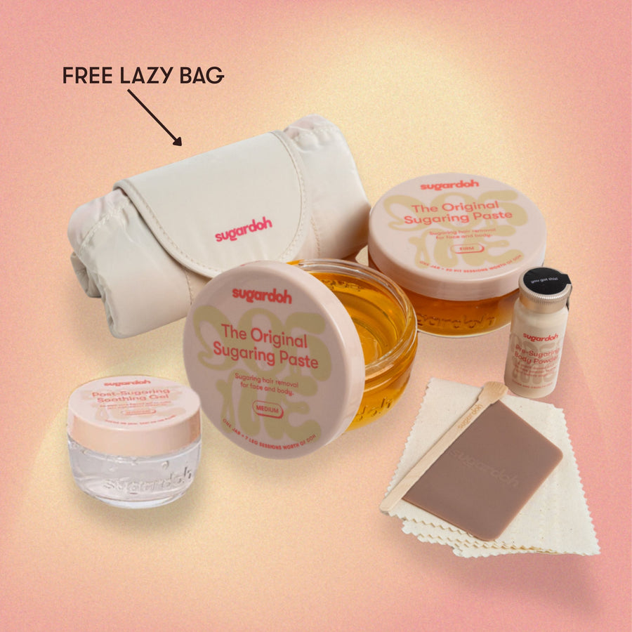 At-home sugaring kits, half the pain of waxing